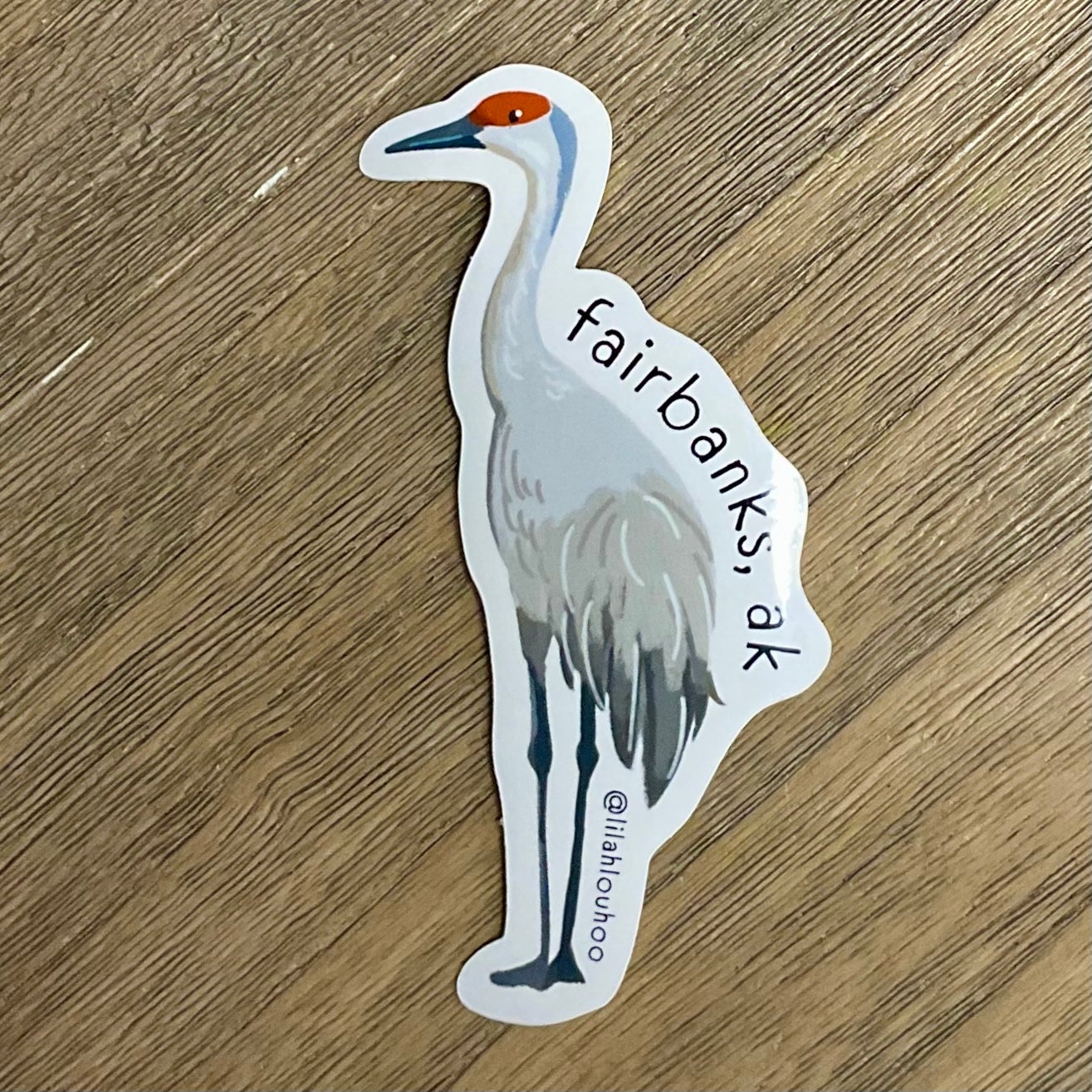 Lilah Hartman Crane Sticker | Northern Whimsy Studios