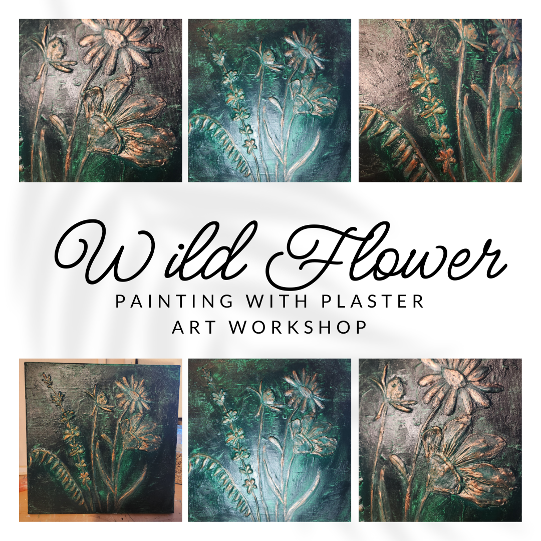Wildflower Painting with Plaster | Northern Whimsy Studios
